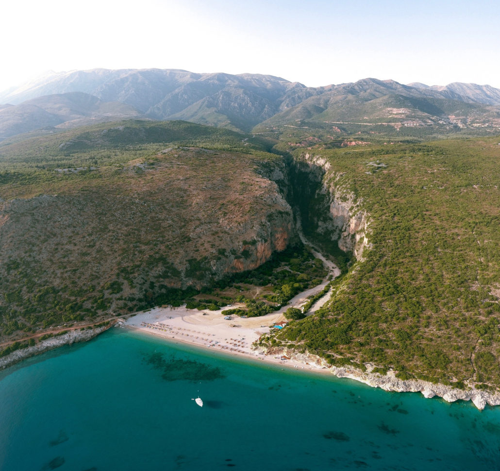 Gjipe Bay, South Albania, Himare Vlore. A hiden beach close to Dhermi ...